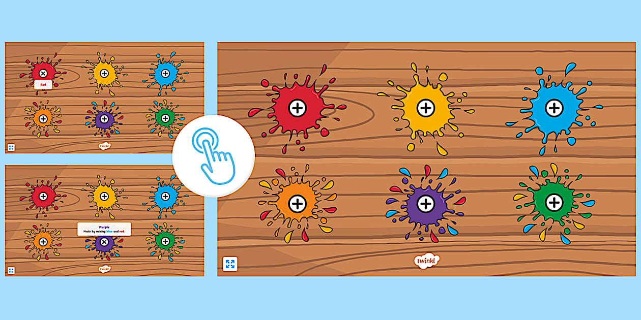 Colour Mixing Game KS1 Hotspots | Twinkl Go! (teacher made)