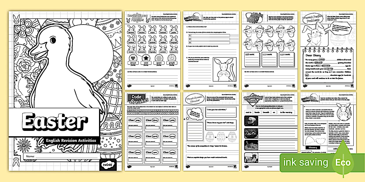 Editable Year 3 Easter English Activity Booklet - Twinkl