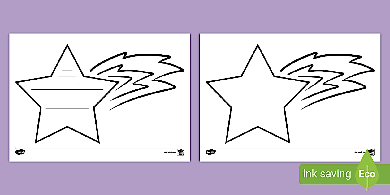 Shooting Star Writing Template (teacher made) - Twinkl
