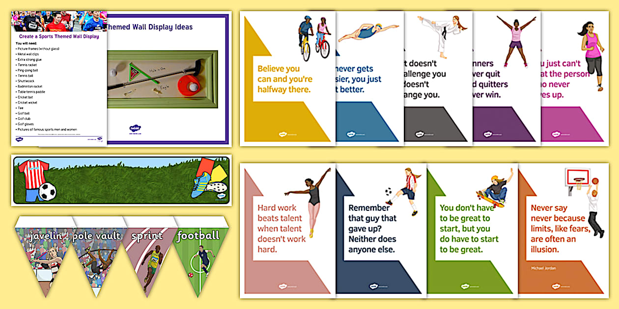 Sports Wall Resource Pack (teacher made) - Twinkl