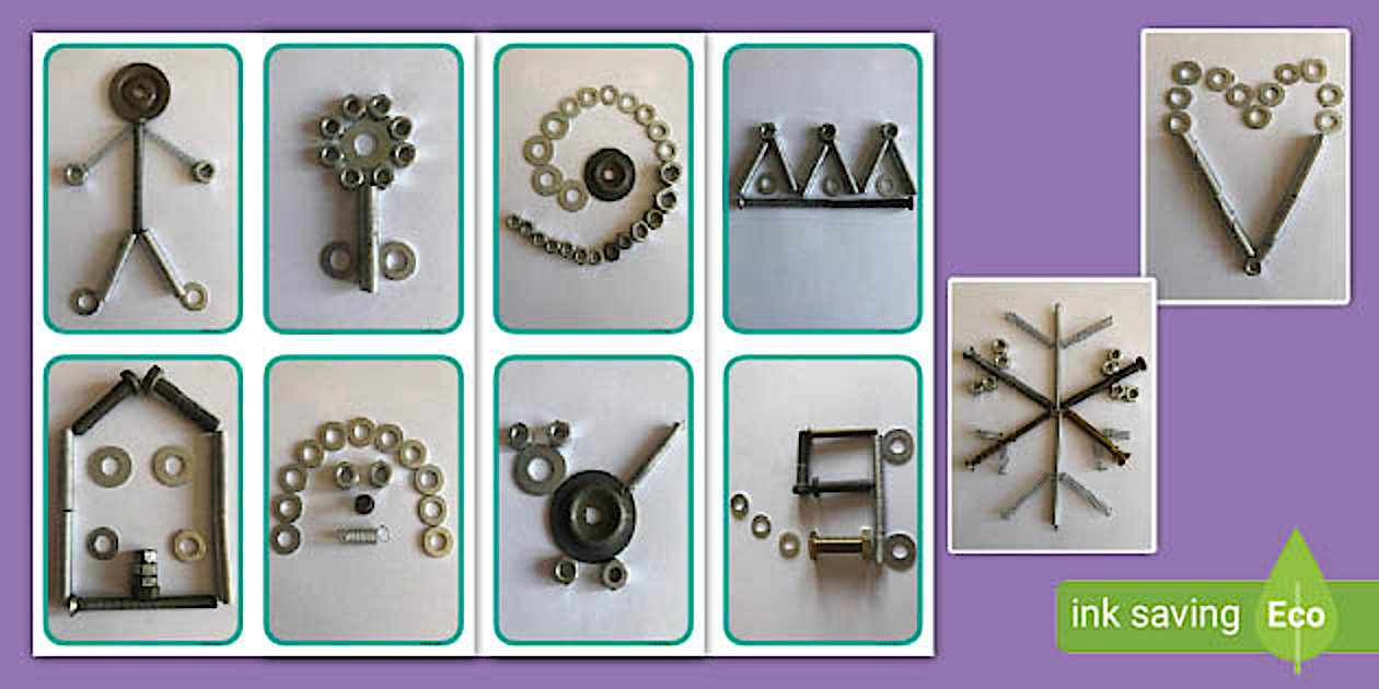 Loose Parts Pictures - Flashcards (teacher made) - Twinkl