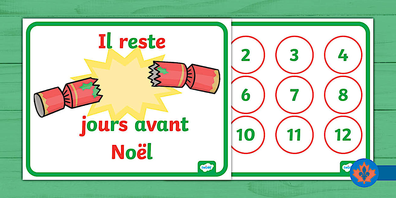 Décompte Noël – Affichage amusant en français - Twinkl