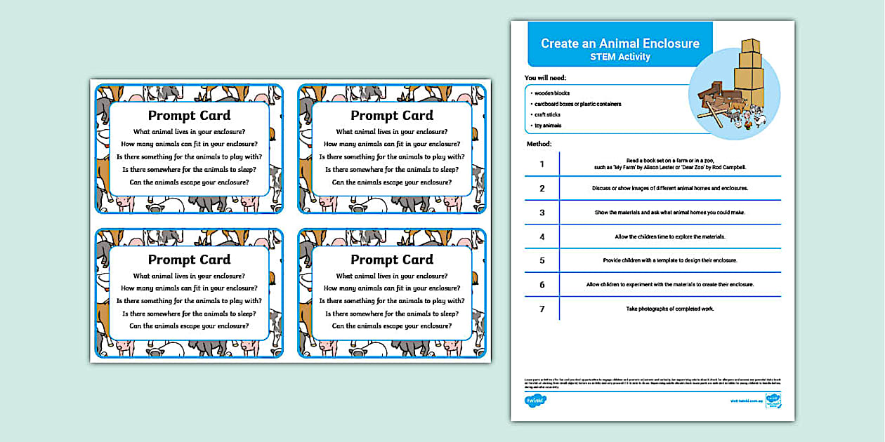 Tinker Table Create Your Own Animal Enclosure STEM Activity
