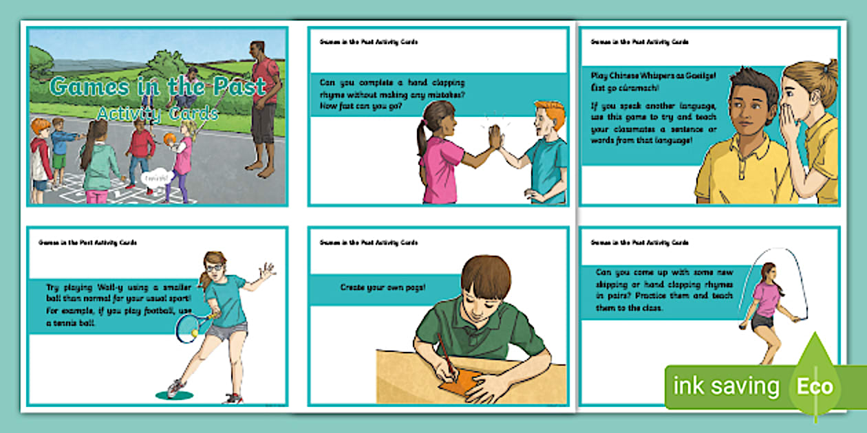 Games in the Past Activity Cards (Teacher-Made) - Twinkl