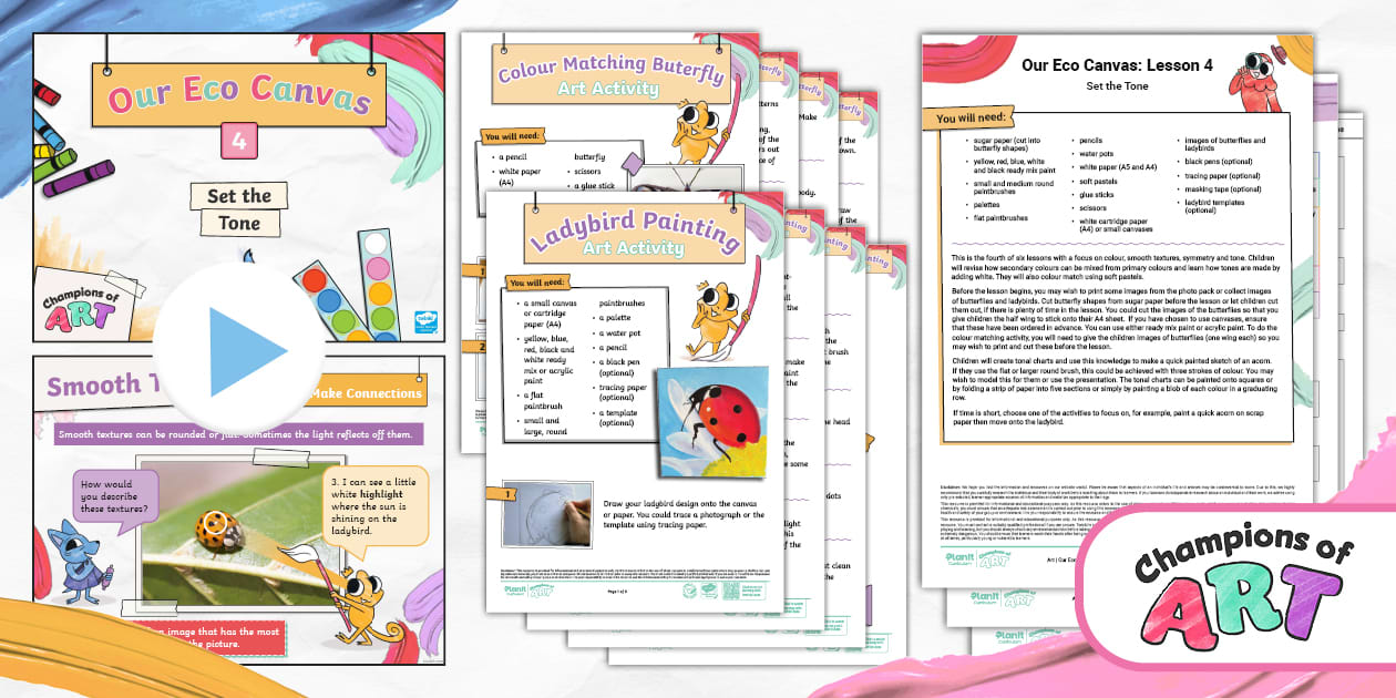 Champions of Art: KS1 Our Eco Canvas - Lesson 4 - Twinkl