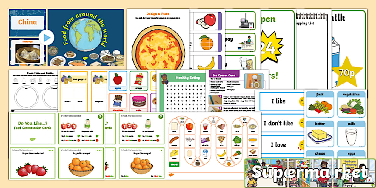 Twinkl ESL Food Lesson Plan For Kids | Food Theme Class Pack