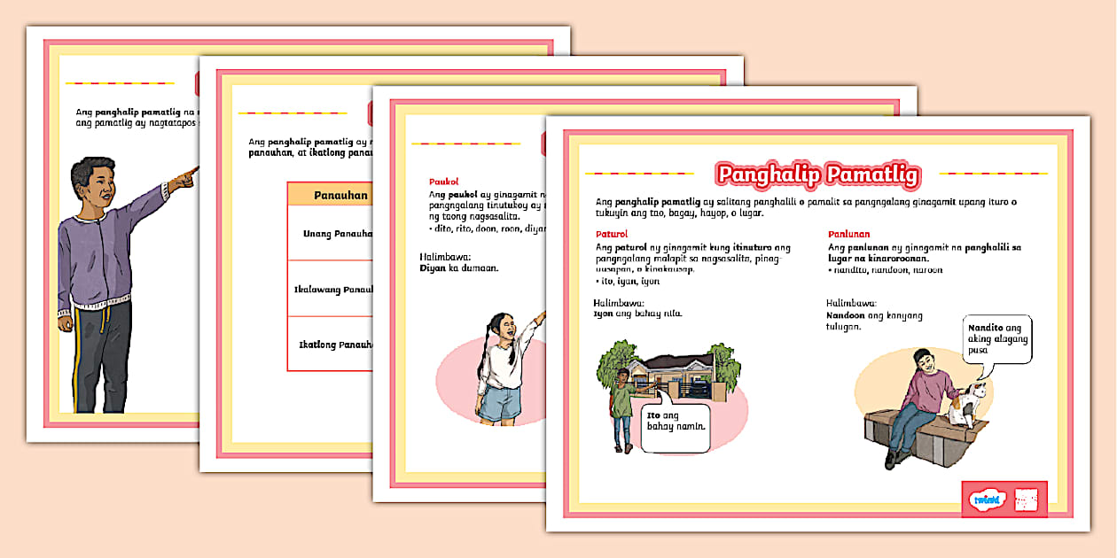 Panghalip Pamatlig: Information Sheet |Grades 2 - 6| Twinkl PH