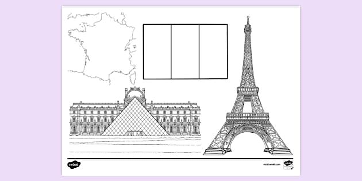 France Colouring | Colouring Sheets (teacher made) - Twinkl