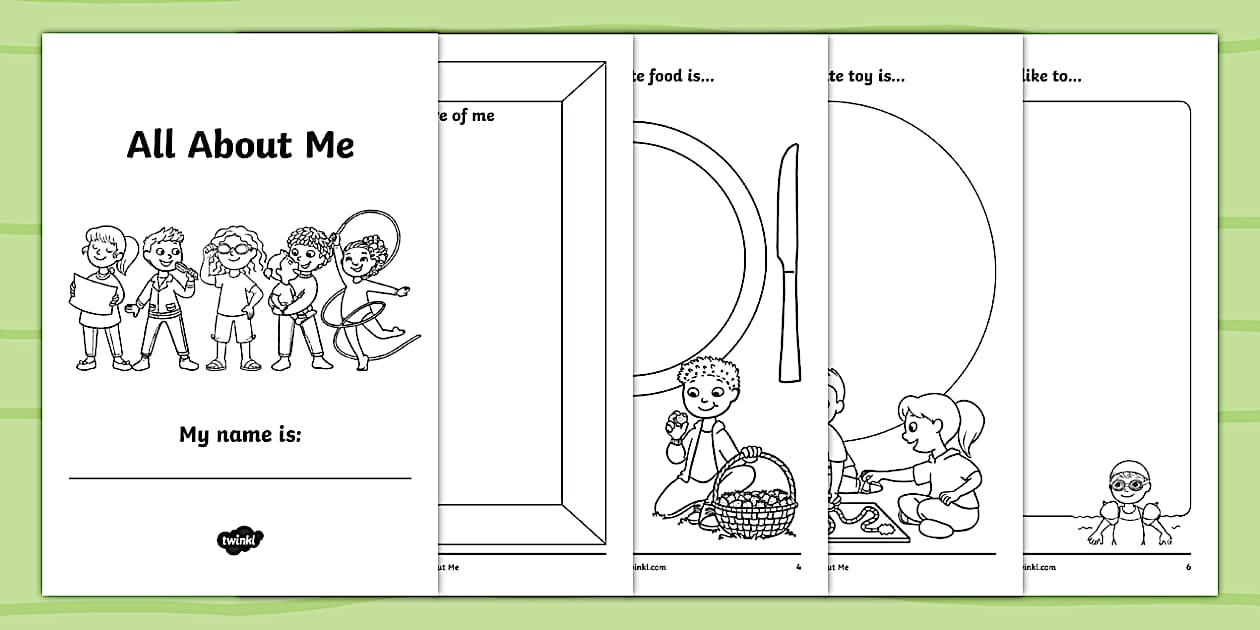 Cursive We Are All Different: All About Me Activity Booklet