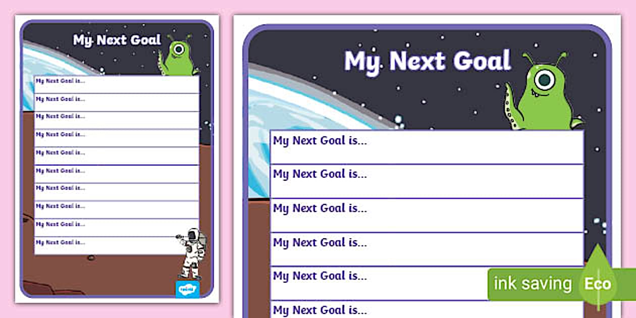 Black and White Themed Target and Achievement Sheets Space Themed My ...