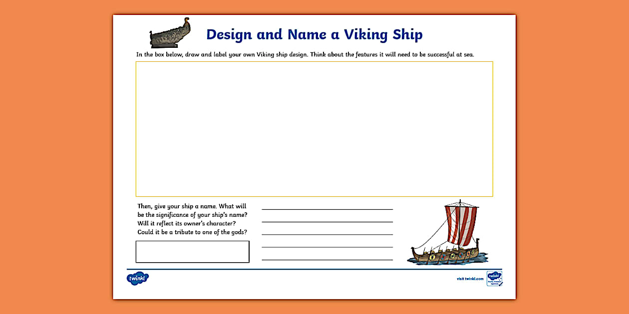 Viking Boat Name: Design and Name a Viking Ship Activity