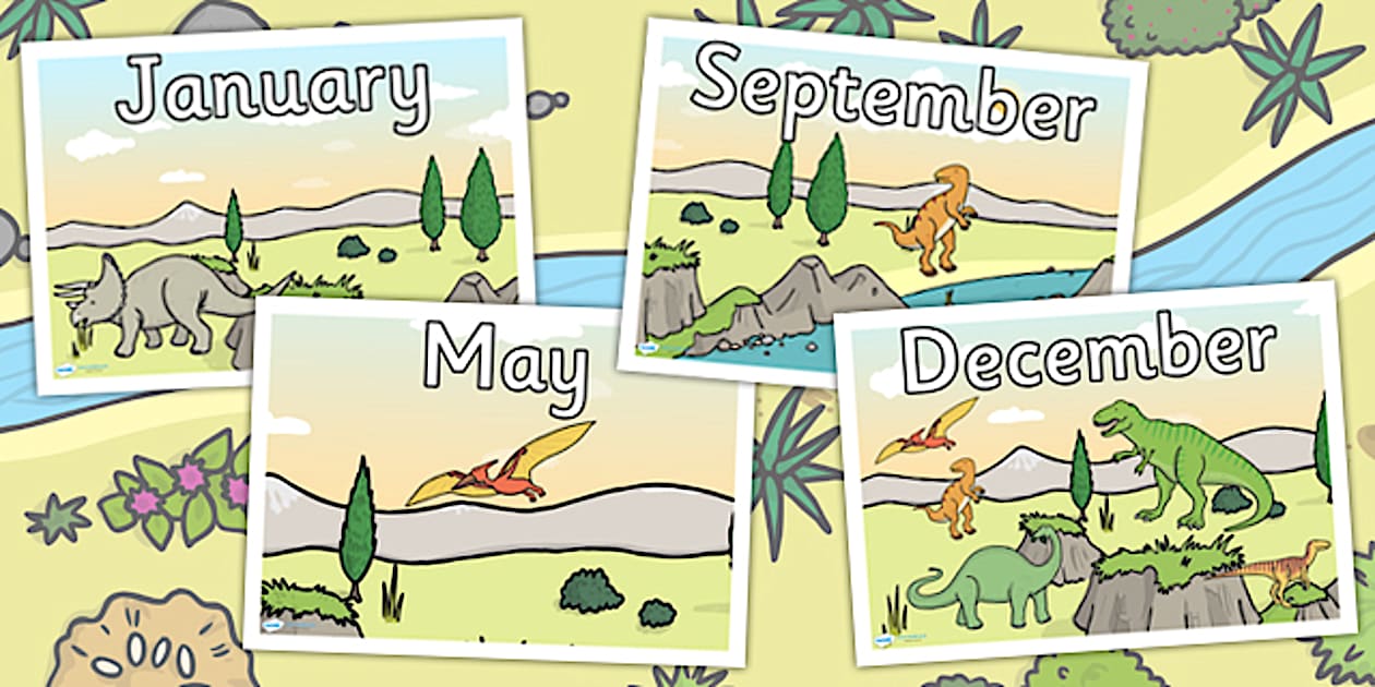 Dinosaur Themed Months of the Year Posters (teacher made)