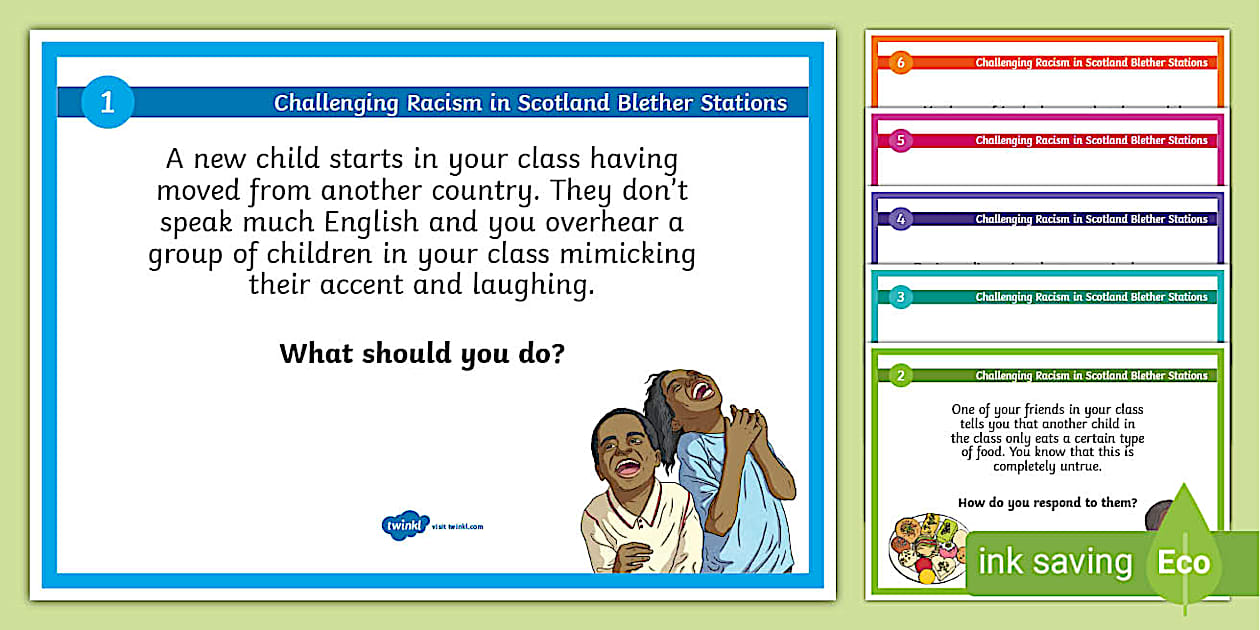 Editable Challenging Racism in Scotland Scenario Cards