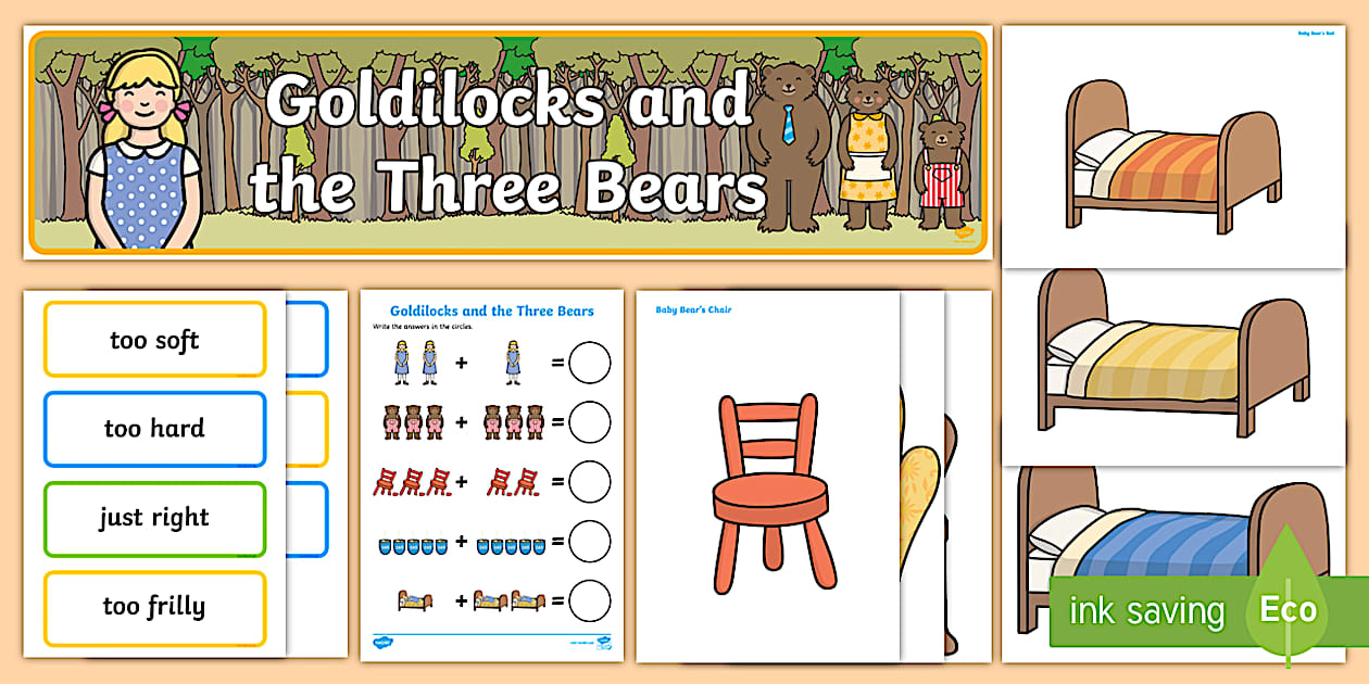 Ready Made Goldilocks and The Three Bears Display Pack - display