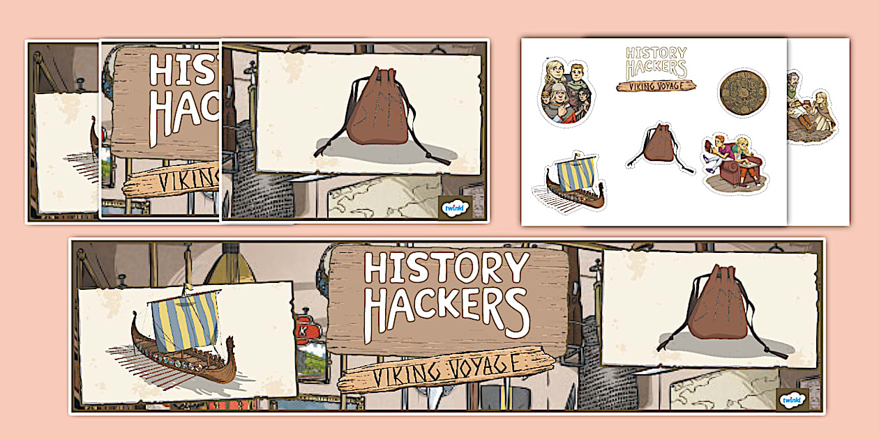History Hackers: Viking Voyage Banner and Display Characters