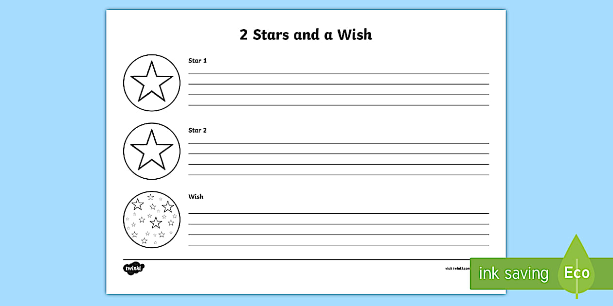 Editable Stars and a Wish Target Sheets (teacher made)