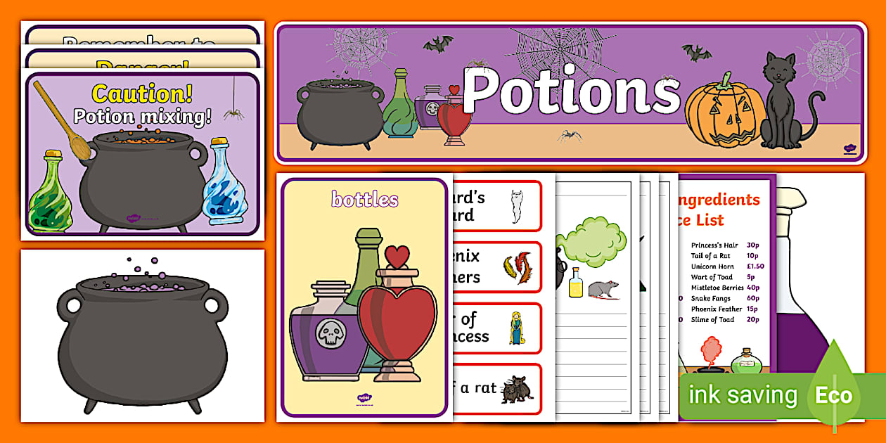 Witch and Wizard Potion Workshop Role Play Pack - Twinkl