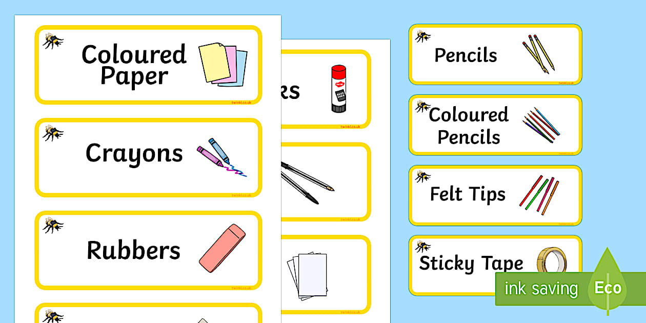 Bee Themed Editable Creative Area Resource Labels - Twinkl