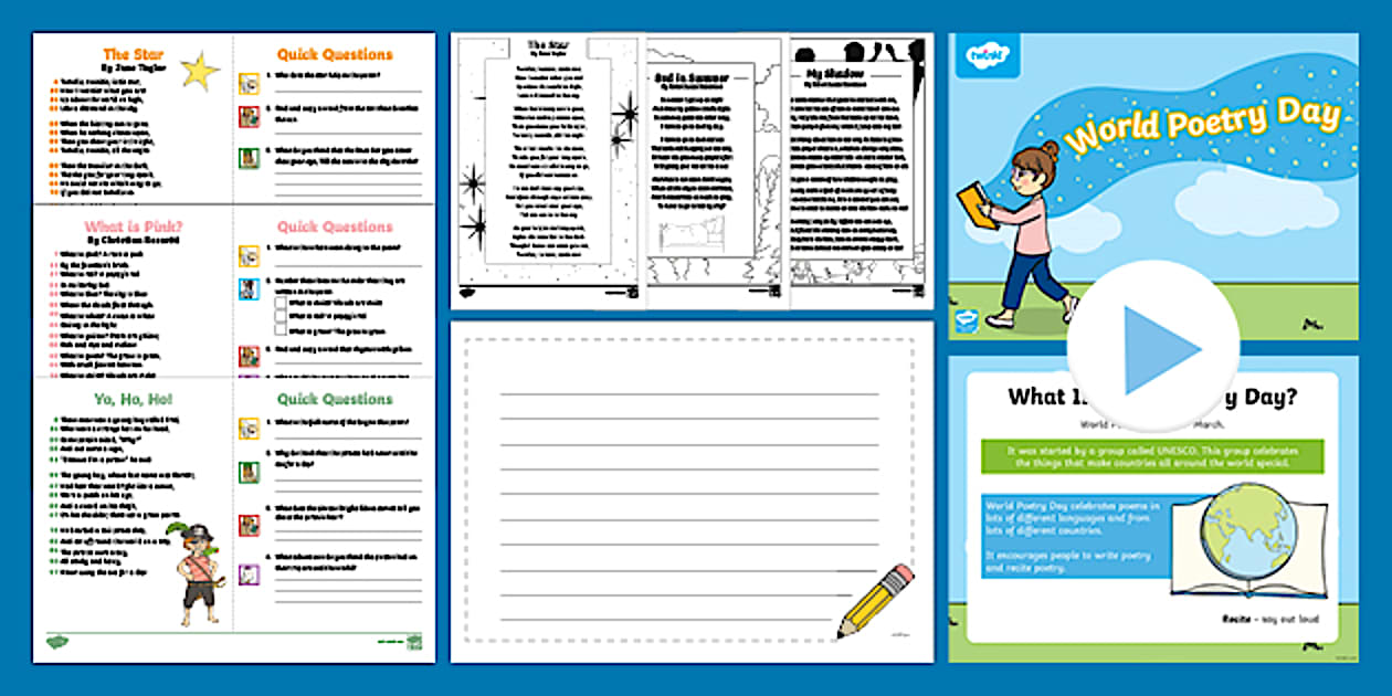 KS1 World Poetry Day Resource Pack (teacher made) - Twinkl