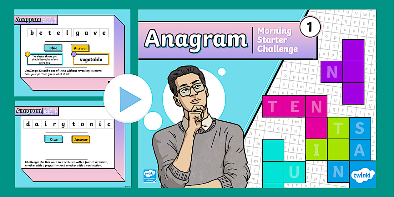 UKS2 Anagram Morning Starter Challenge PowerPoint 1 - Twinkl