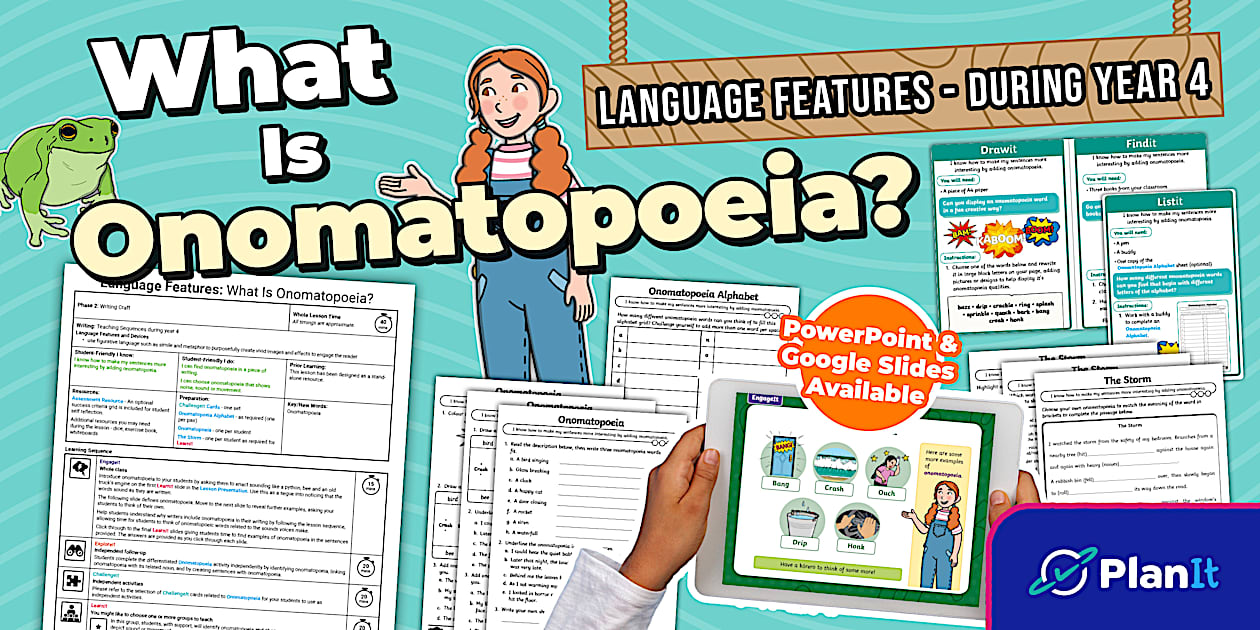 During year 4 Language Features: What Is Onomatopoeia?