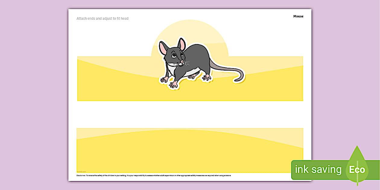 Mouse Headband (teacher made) - Twinkl