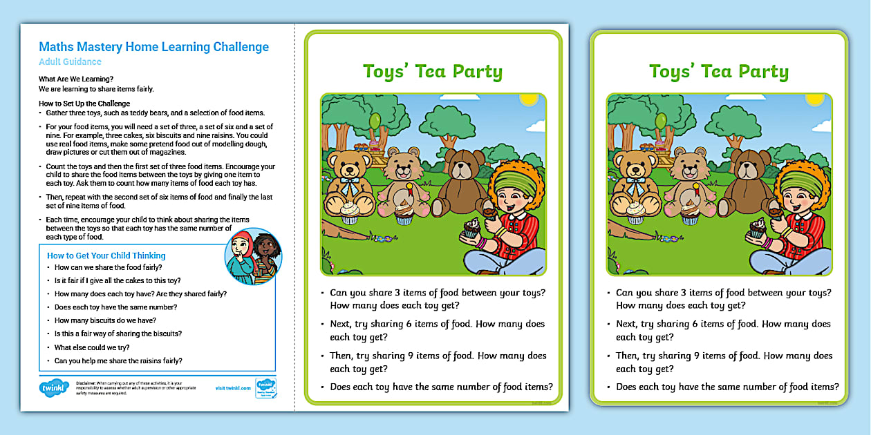 EYFS Maths Mastery Sharing Home Learning Challenge | Twinkl