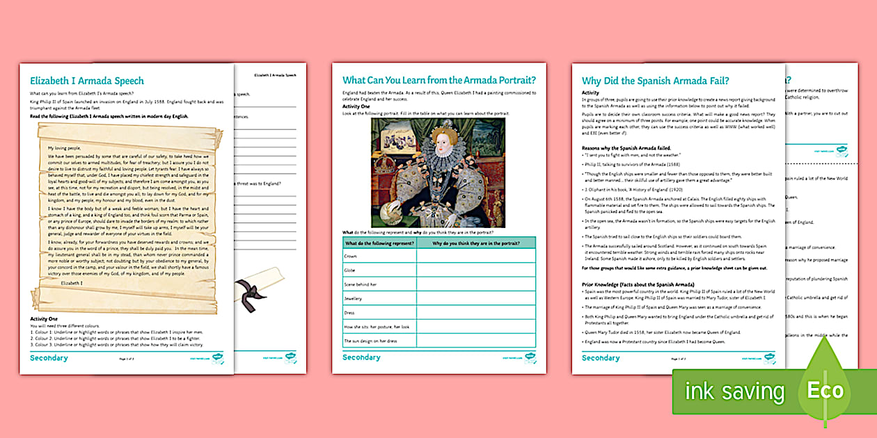 The Spanish Armada Differentiated Activity Pack - Twinkl