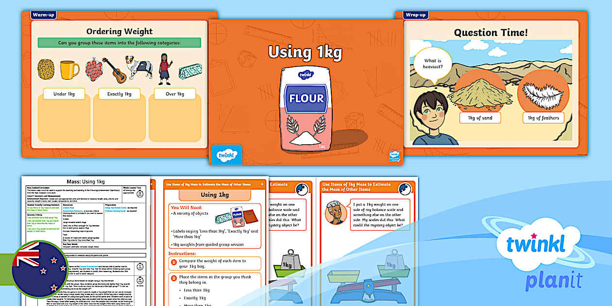 Level 2 Mass: Use a 1kg Mass to Estimate the Mass of Objects