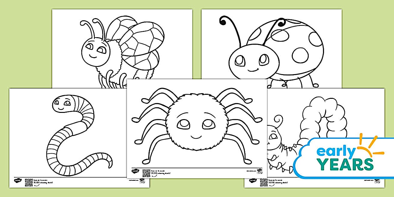 Minibeasts Colouring Posters (teacher made) - Twinkl