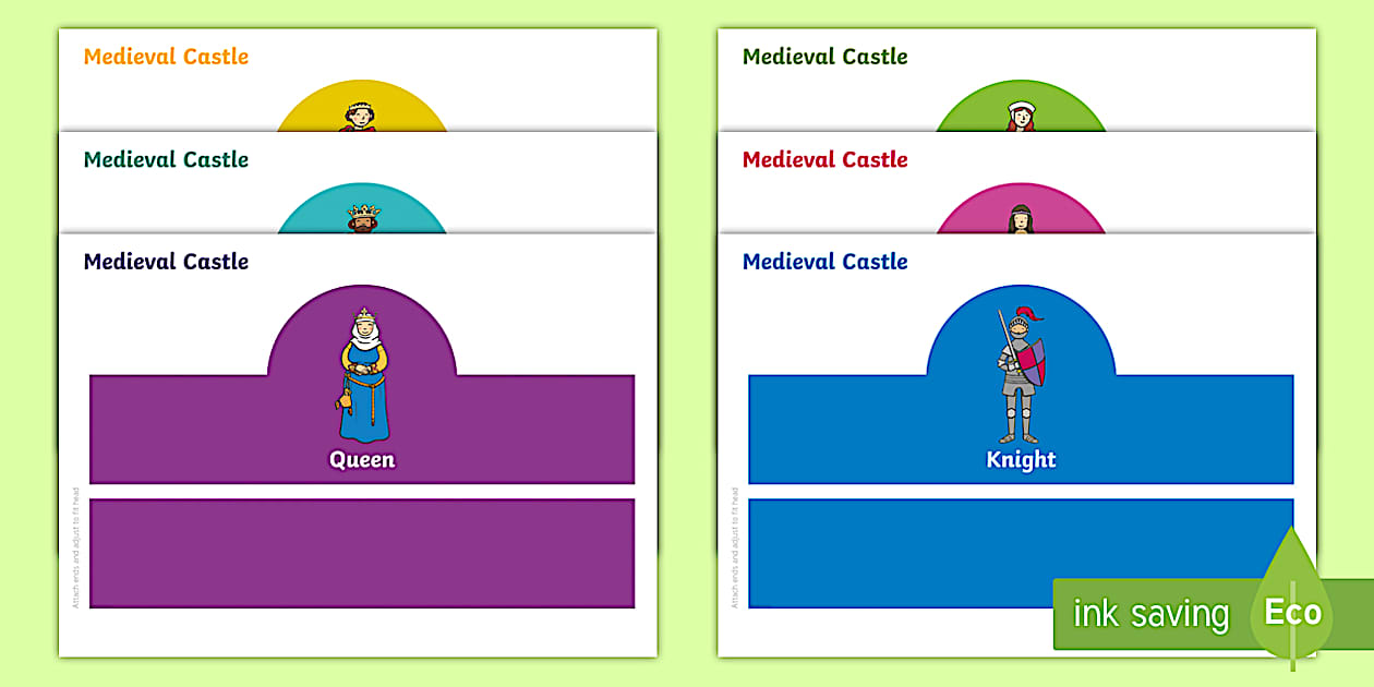 Medieval Castle Role-Play Headbands (teacher made) - Twinkl