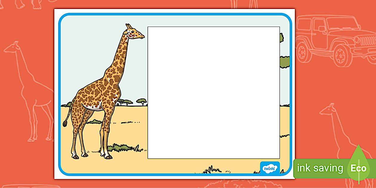 Giraffe Picture Frame (teacher made) - Twinkl