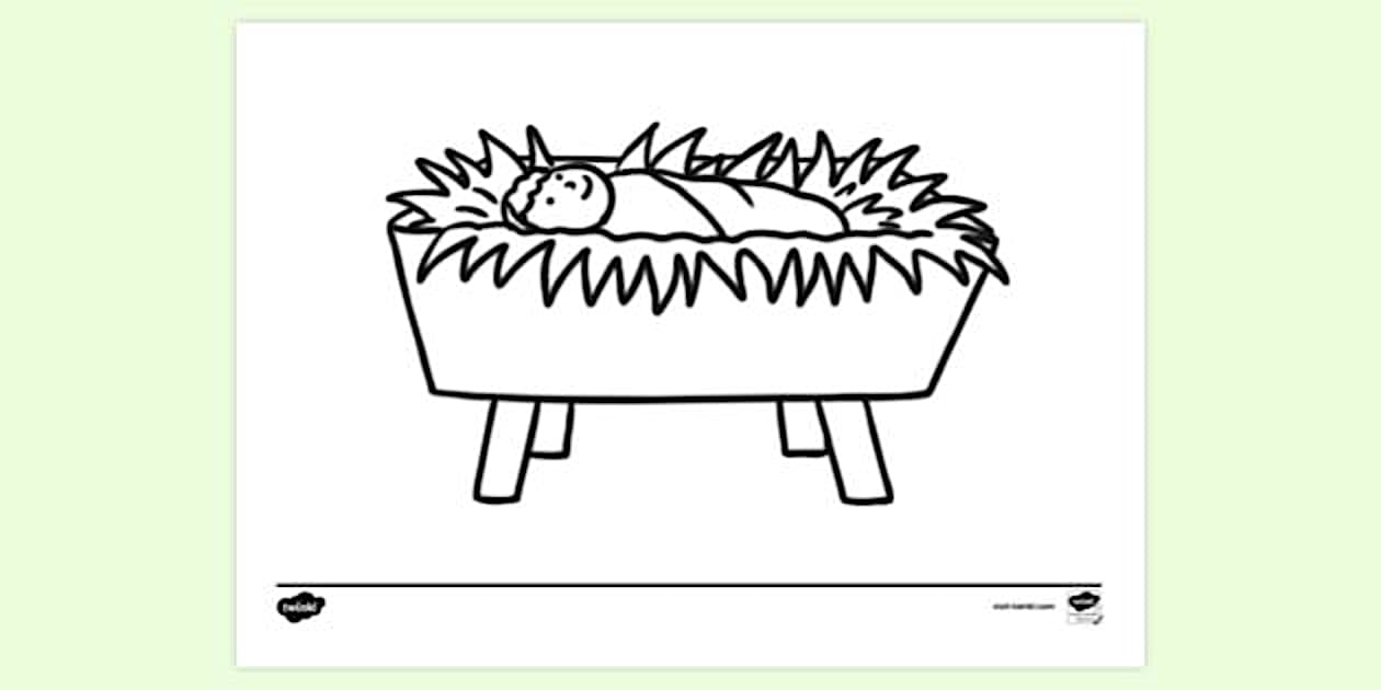 Baby Jesus Colouring Page Free - Christmas - Parents