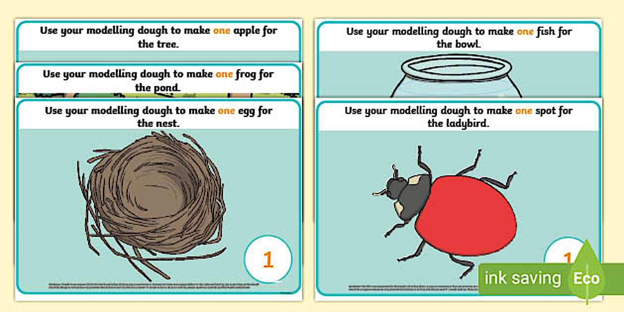 Counting Playdough Mats (teacher made) - Twinkl
