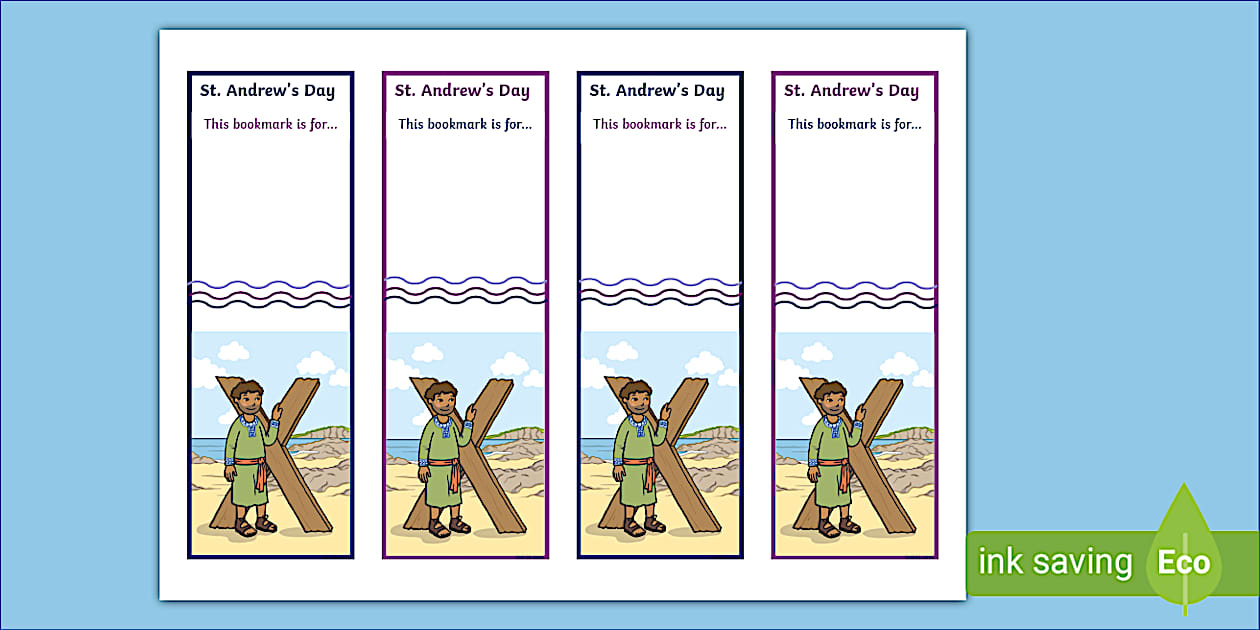 St. Andrew's Day Bookmarks (teacher made) - Twinkl