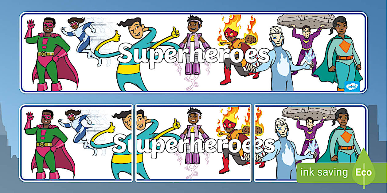 Superhero Display Banner (Simple) (teacher made) - Twinkl