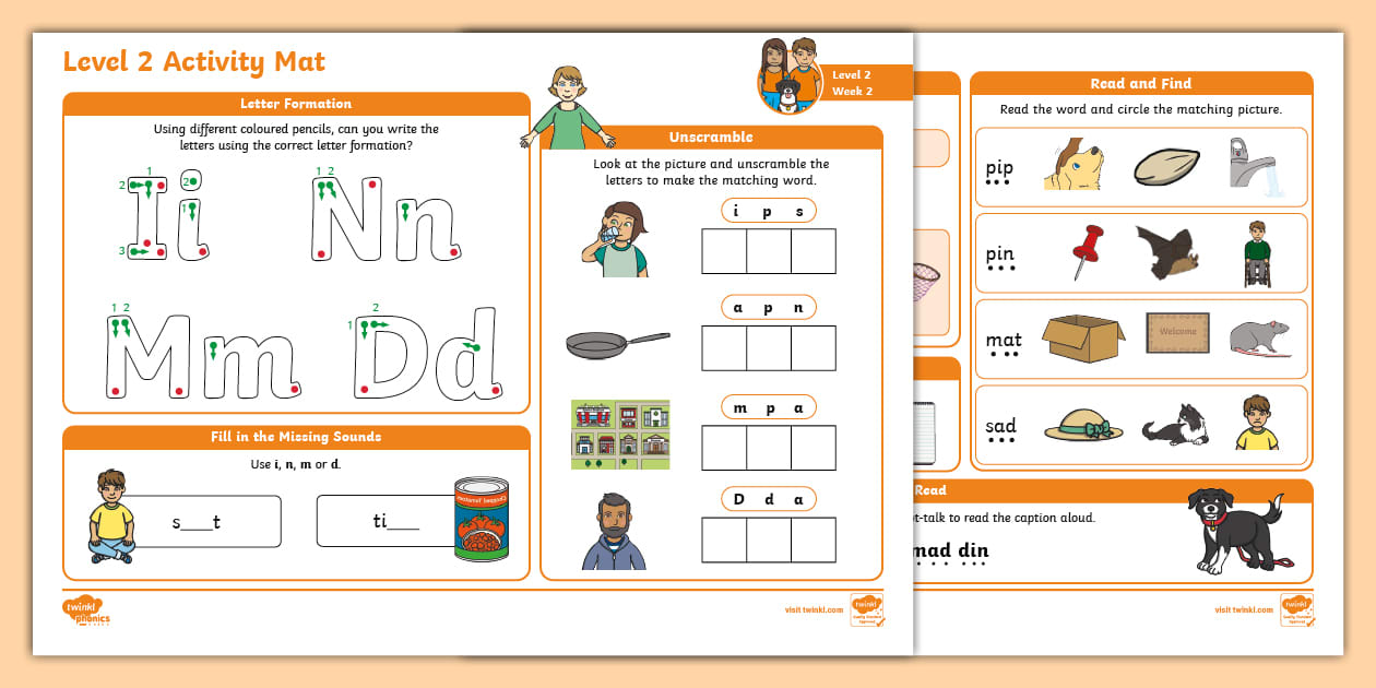 Level 2 Week 2 Activity Mat-Primary Resources (teacher made)
