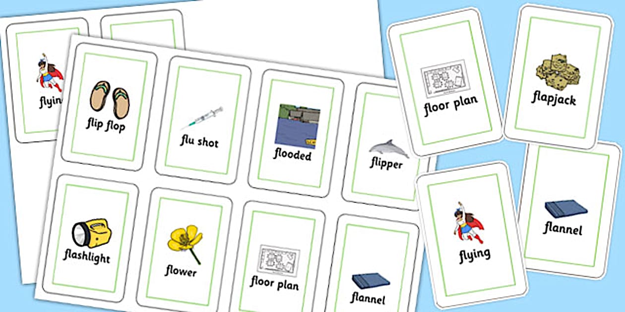 2 Syllable FL Flash Cards (teacher made) - Twinkl