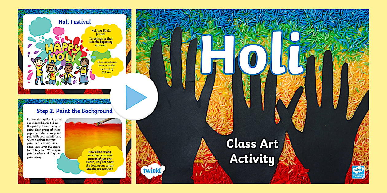 KS1 Holi Class Art Activity (teacher made) - Twinkl