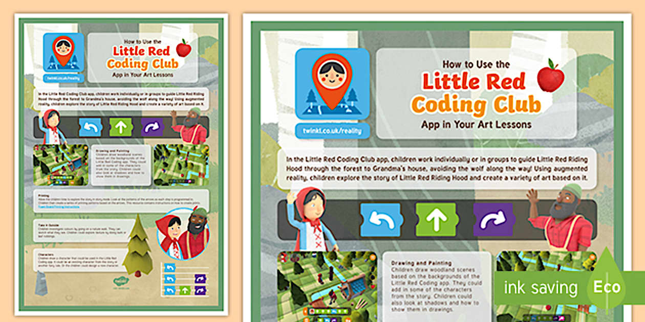 KS1 Little Red Coding Club Art and Design Teaching Ideas