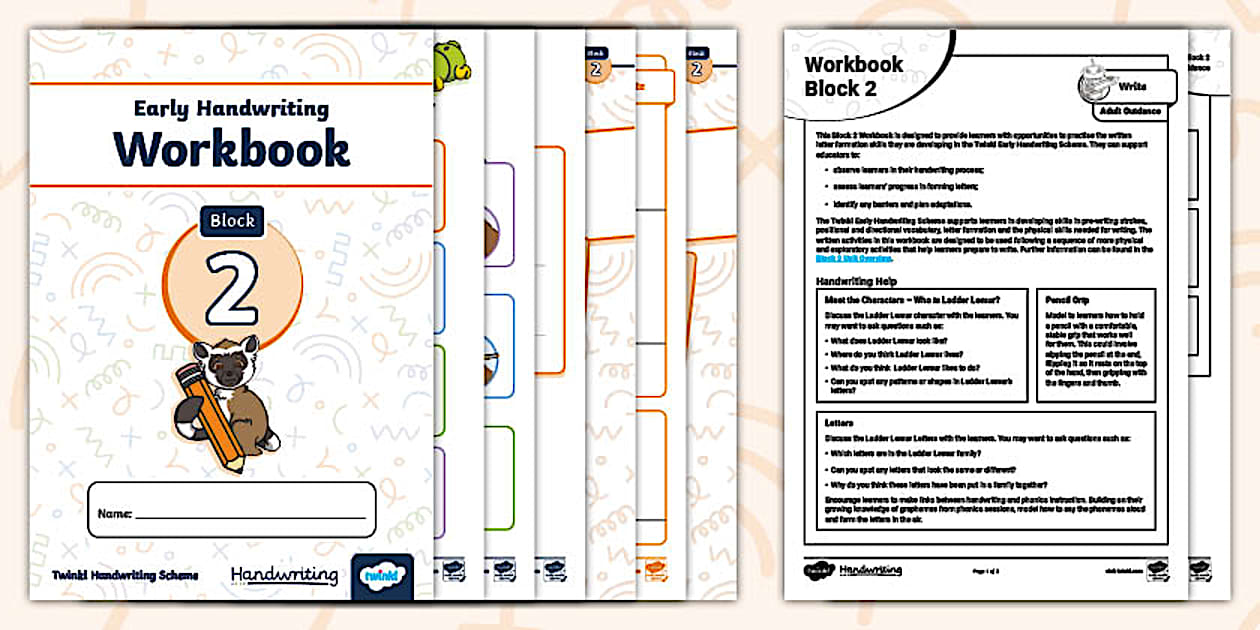 Early Handwriting Block 2 Workbook