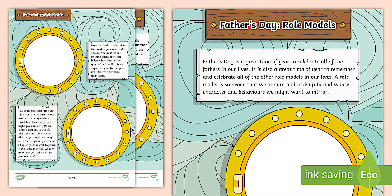 Father's Day: Role Models Activity (teacher made) - Twinkl