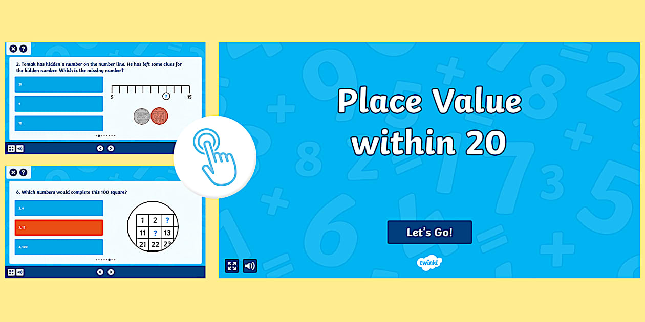 Multiple Choice Place Value Within 20 Quiz | Twinkl Go!