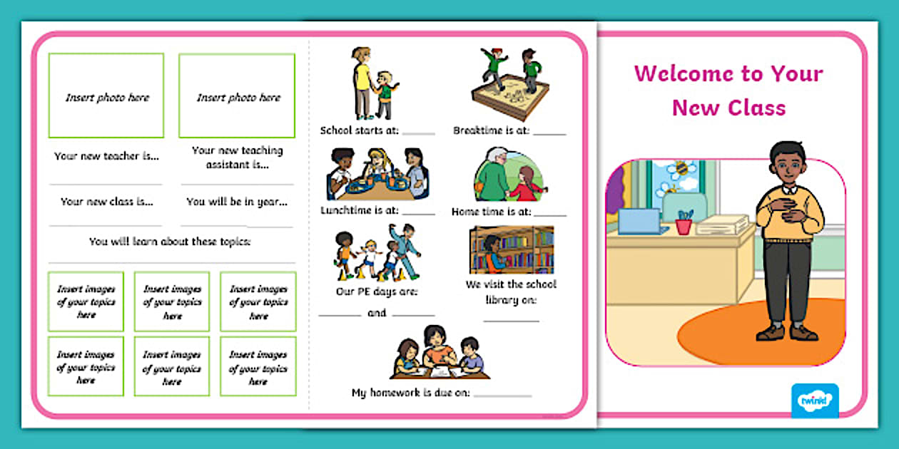Welcome to Your New Class Visual Booklet for Learners of EAL