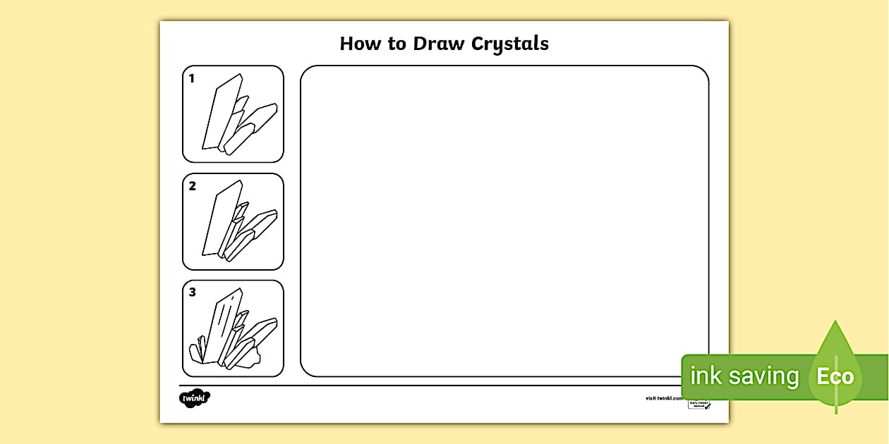 How to Draw Crystals Activity (teacher made) - Twinkl