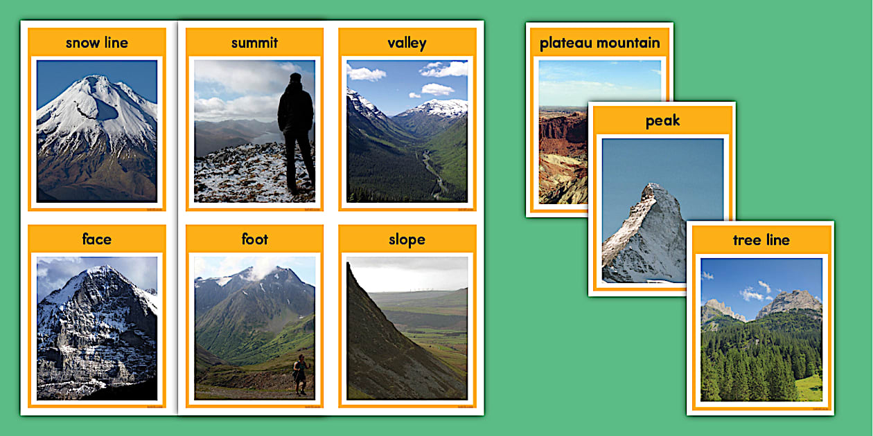 Magnificent Mountains Flash Cards (Teacher-Made) - Twinkl