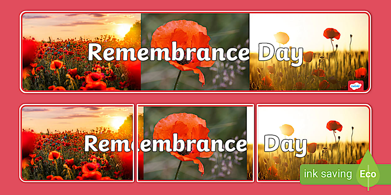 Remembrance Day Photo Display Banner | Twinkl (teacher made)