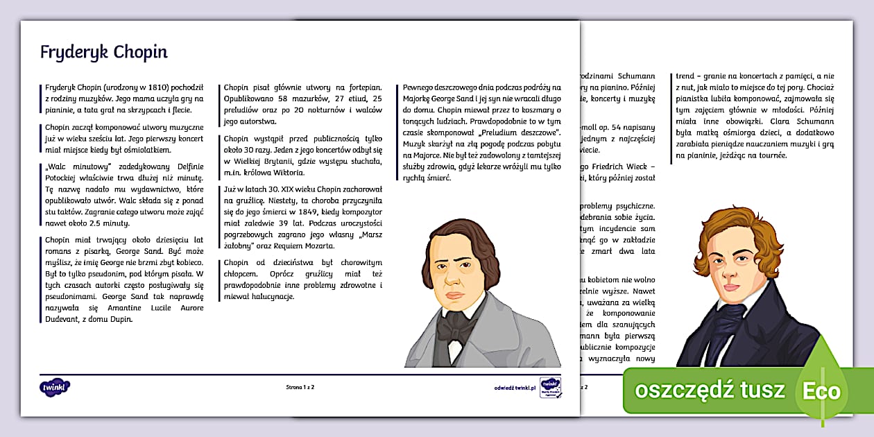 Kompozytorzy epoki romantyzmu | Chopin | Schumann - Twinkl
