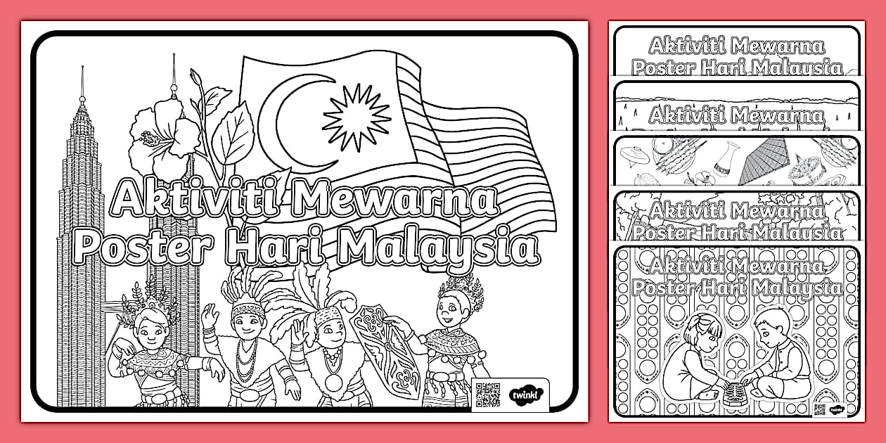 Aktiviti Mewarna Hari Malaysia: Poster Hari Malaysia