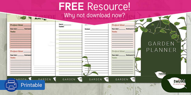 FREE! - Printable Garden Planner (teacher made) - Twinkl